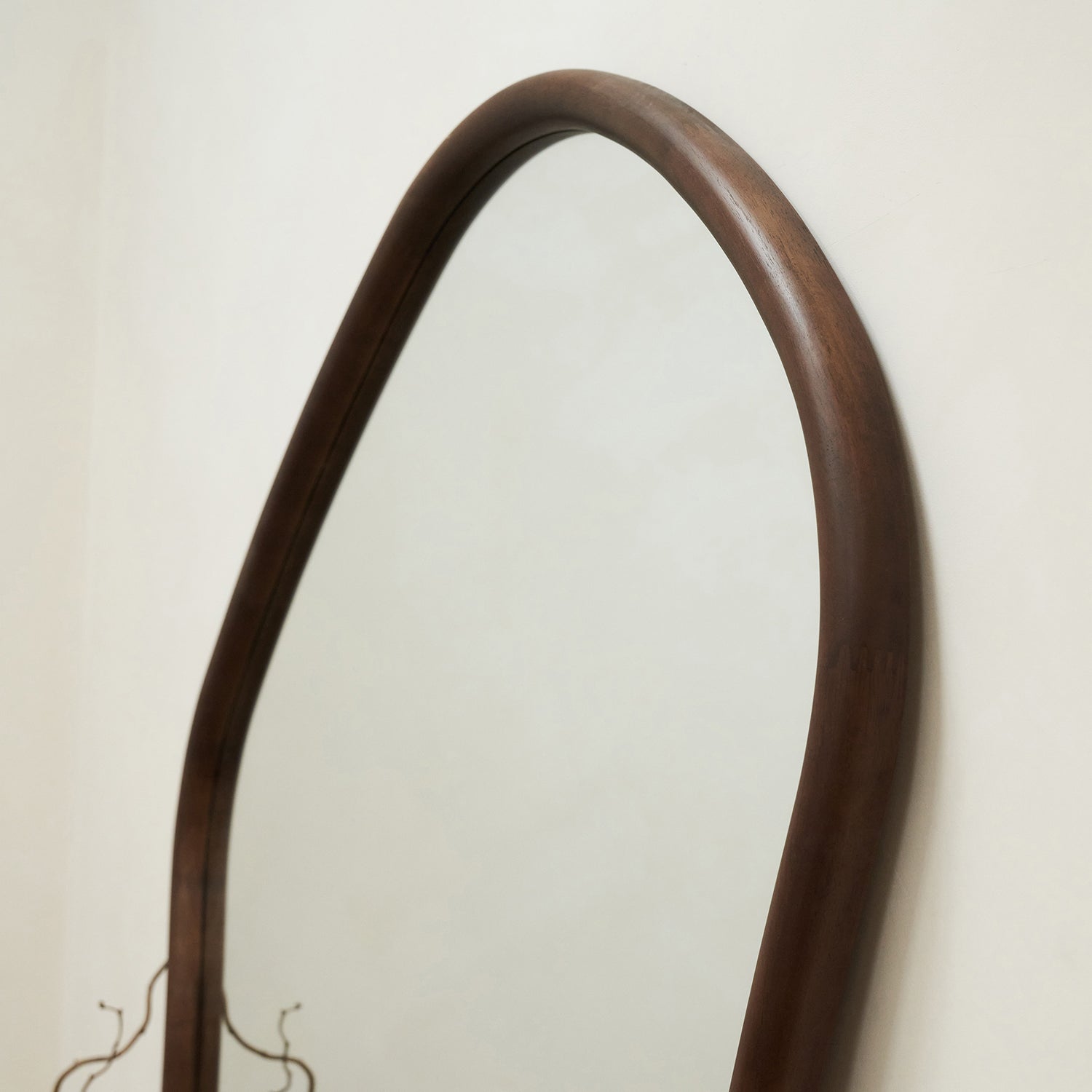 Aaliyah - Extra Large Full Length Dark Wood Irregular Mirror 180cm x 1