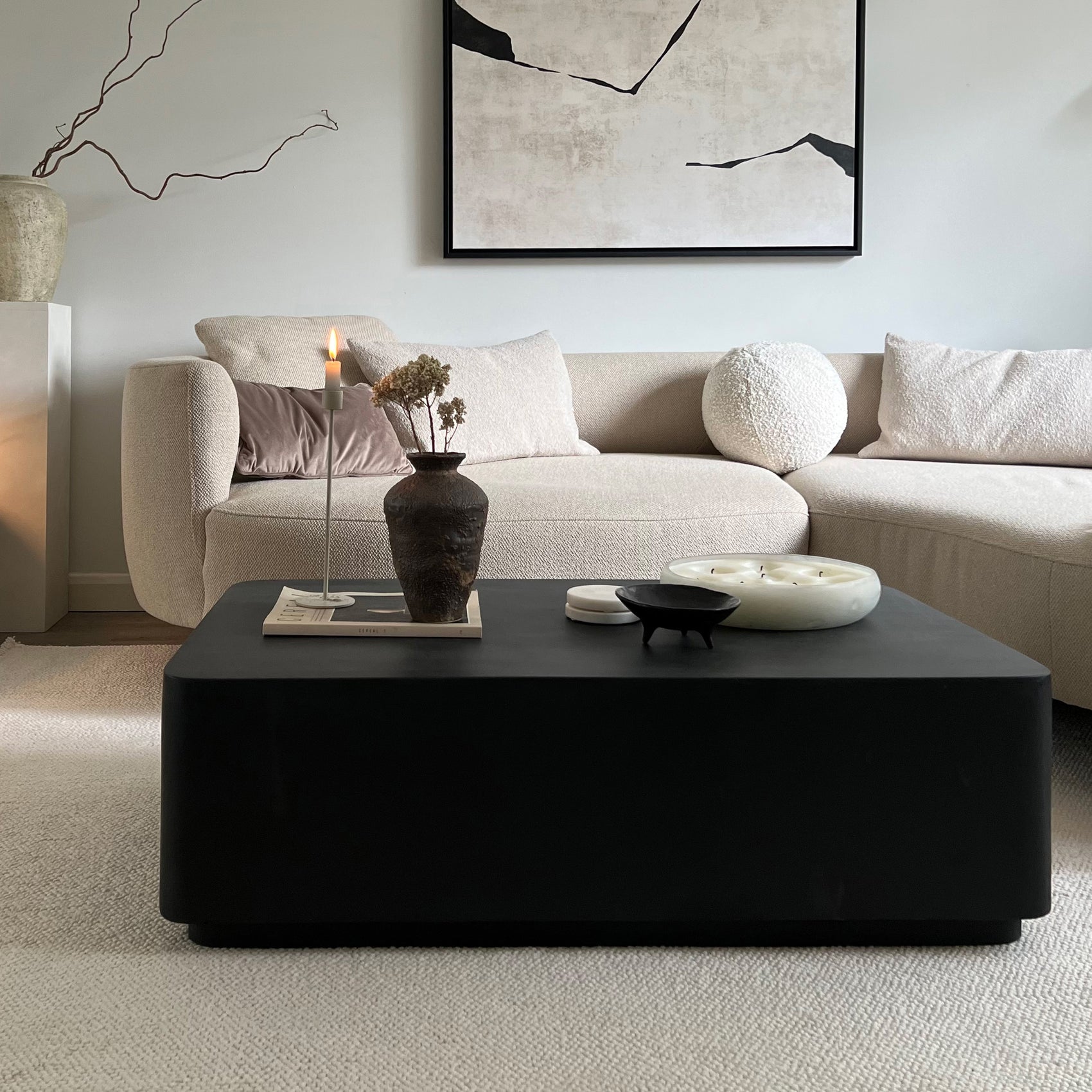 Minimal Onyx Rectanglular Coffee Table Large - Angelo