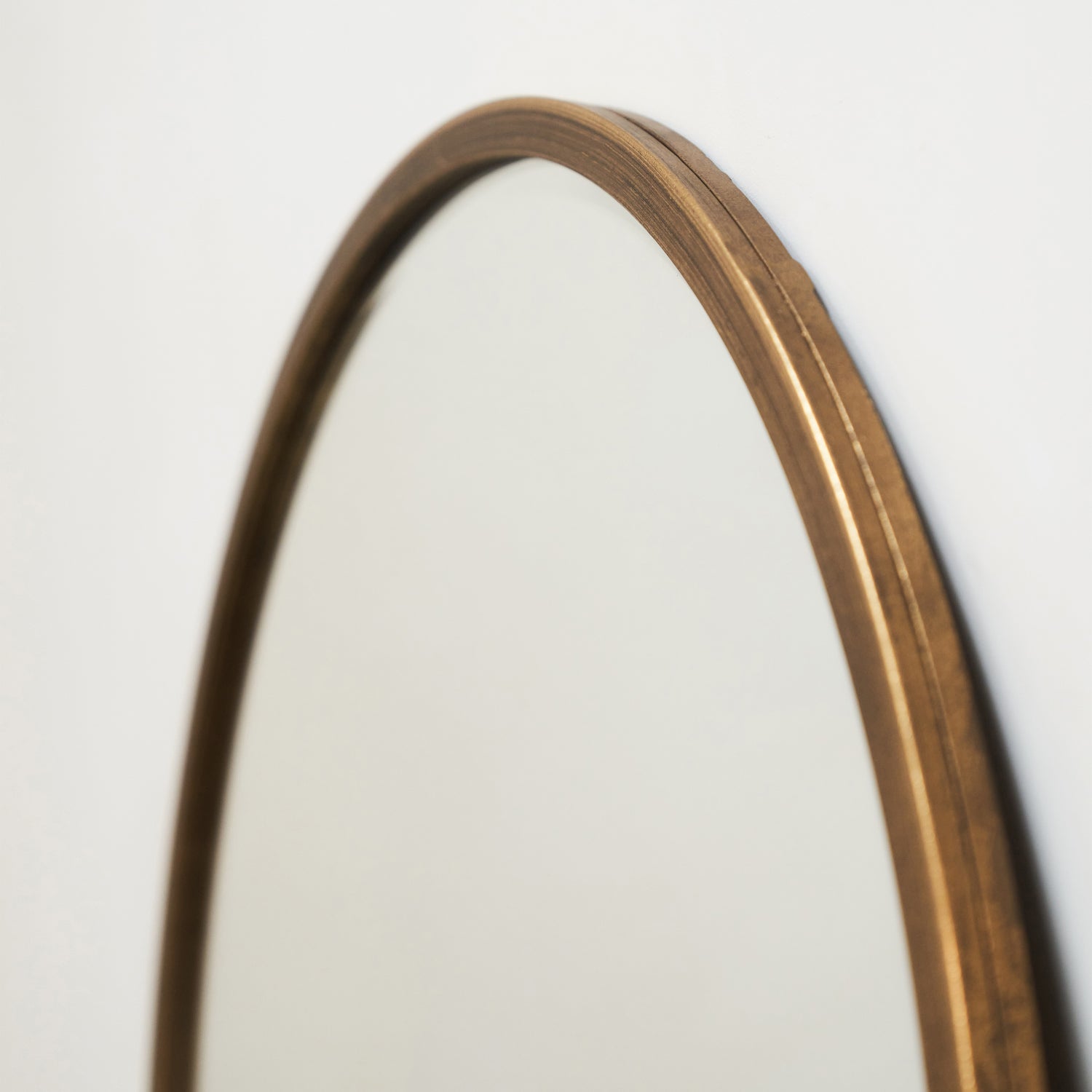 Gold Metal Modern Round Wall Mirror 80cm x 80cm - Higgins