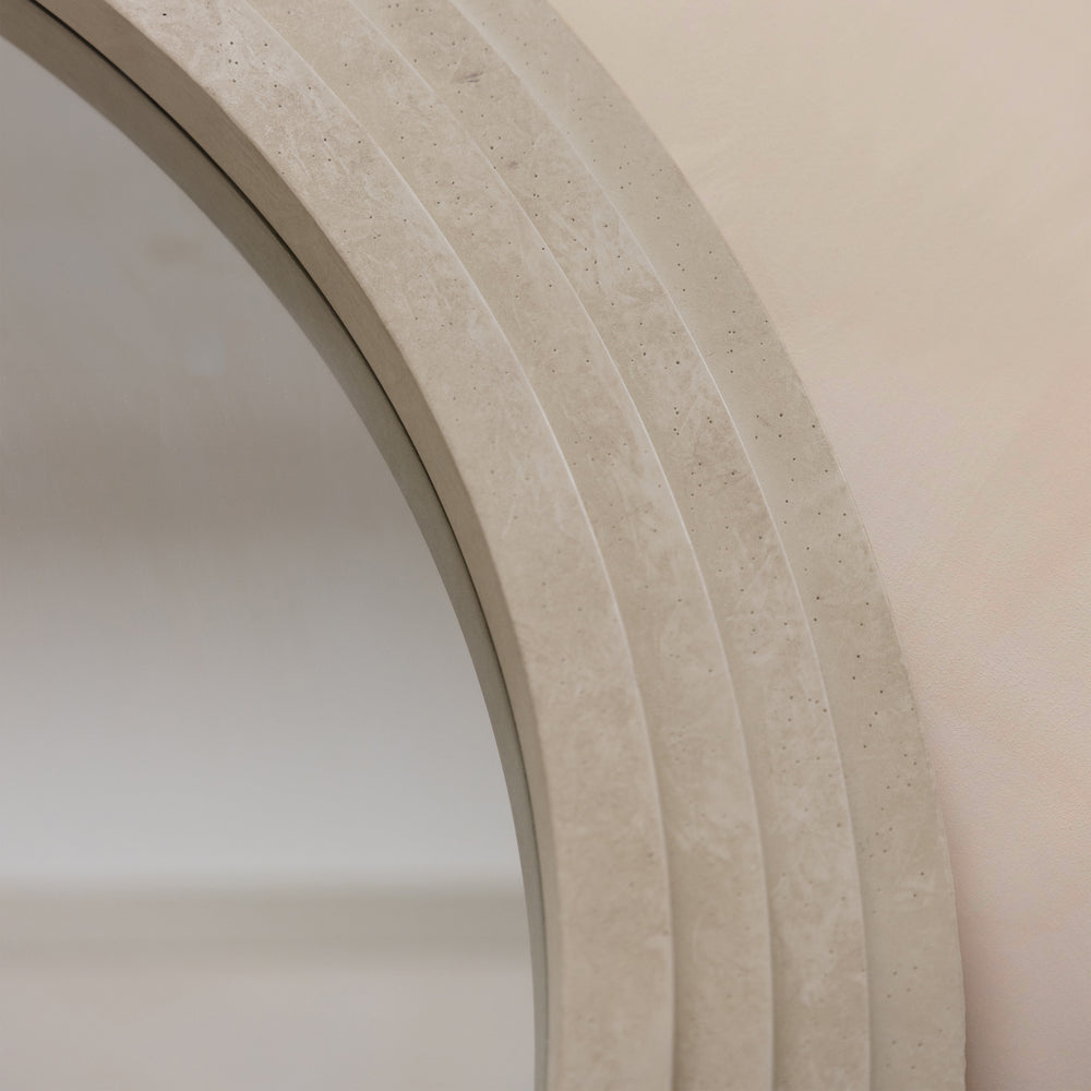 Round Concrete Wall Mirror 110cm x 110cm - Luciana