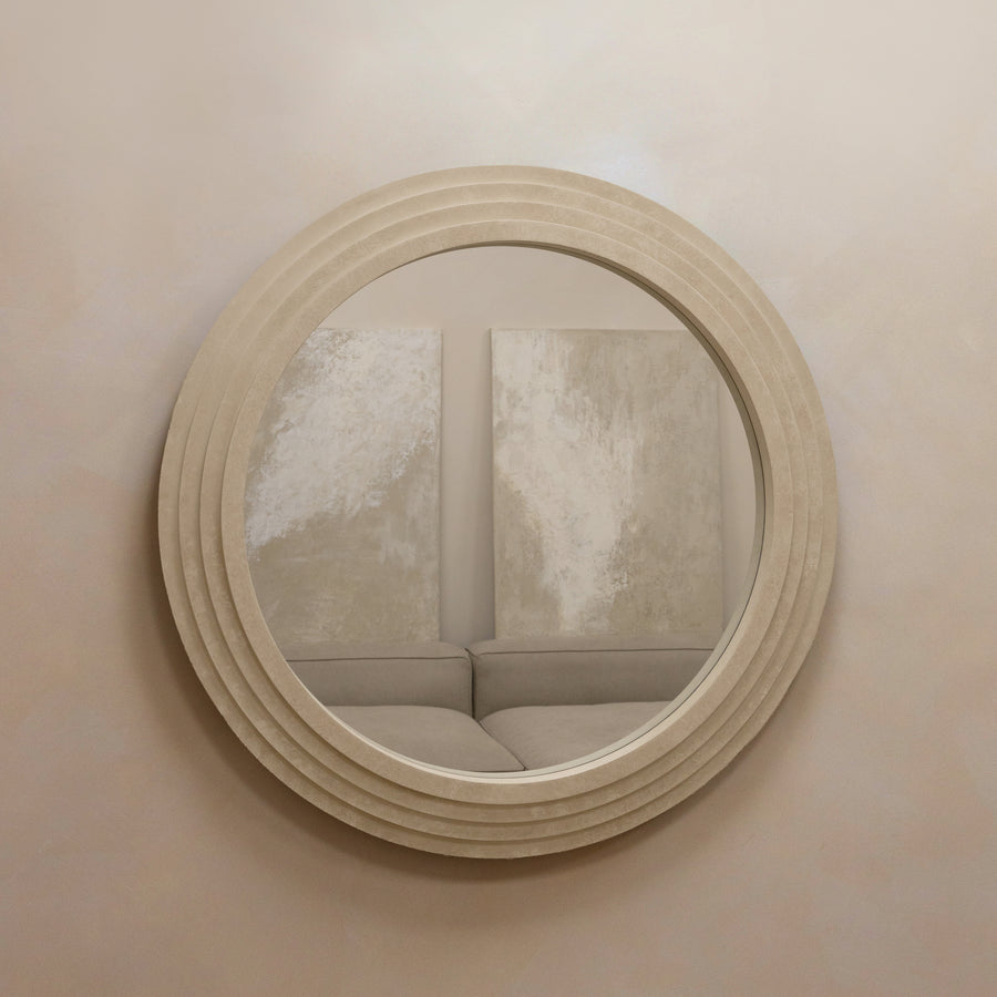 Round Concrete Wall Mirror 110cm x 110cm - Luciana