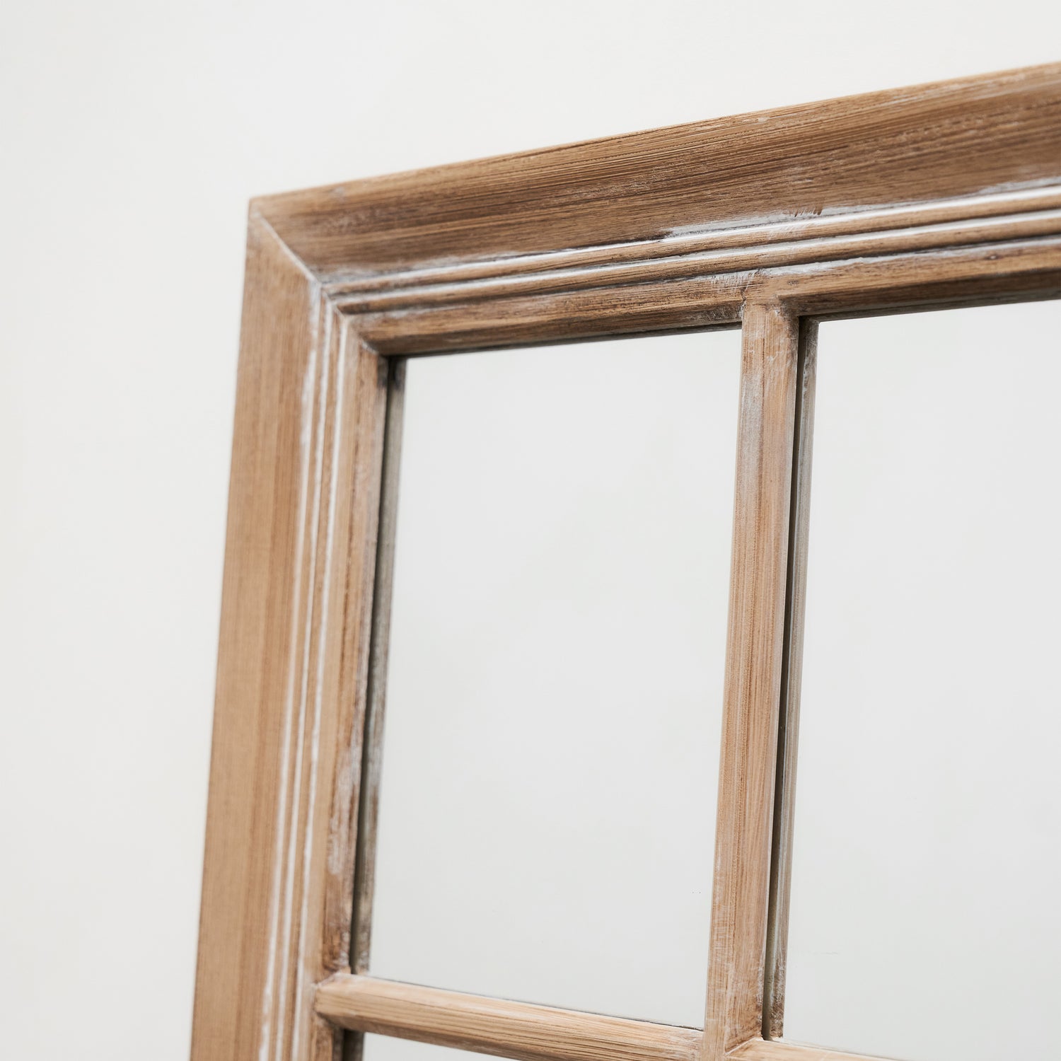 Oak Shabby Chic Rectangular Window Mirror 180cm x 100cm - Sasha