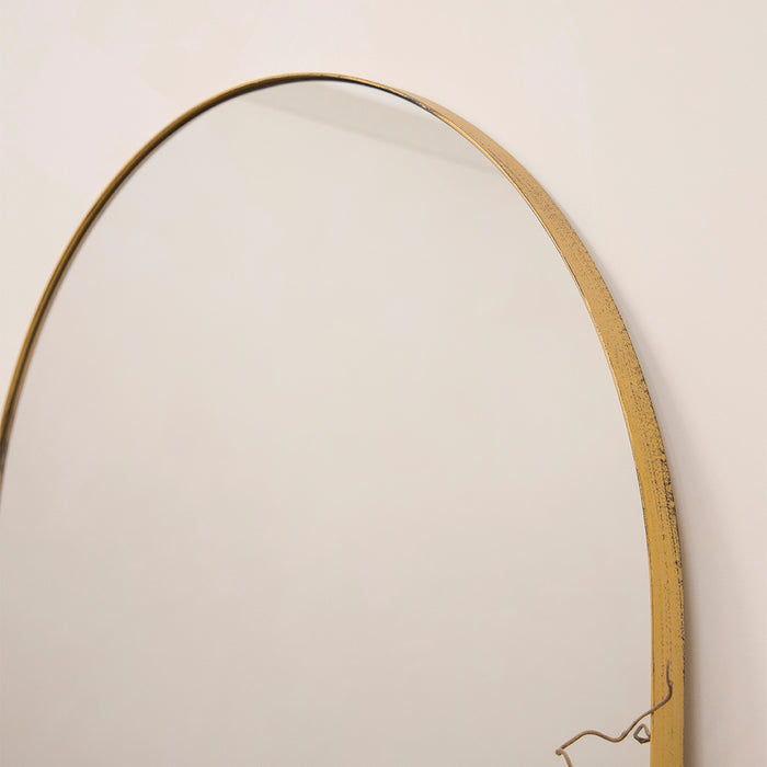 Full Length Gold Arched Large Metal Mirror 180cm x 90cm - Theo