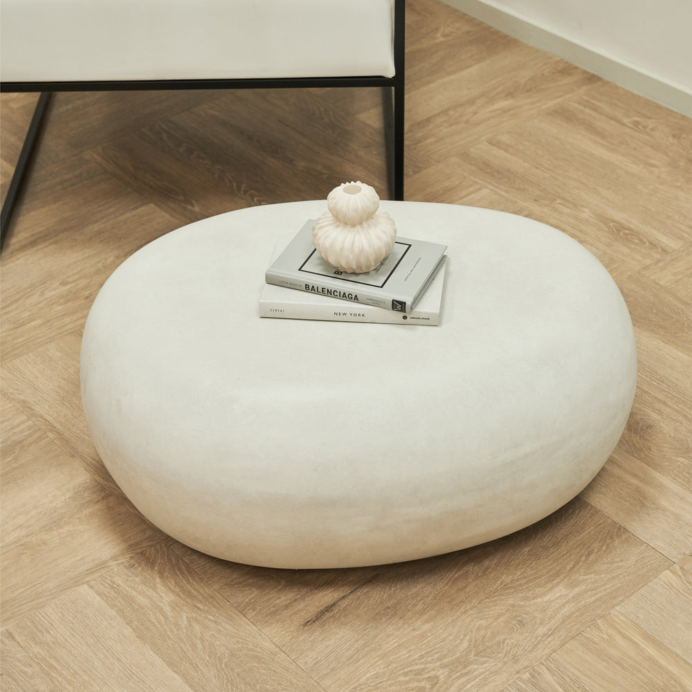 Minimal Concrete Pebble Coffee Table - Zola
