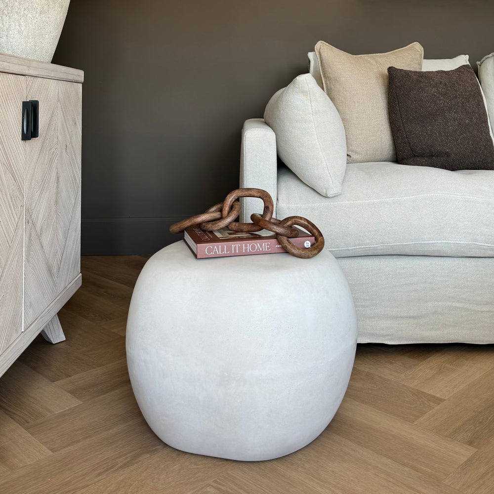 Minimal Concrete Pebble Side Table - Zola