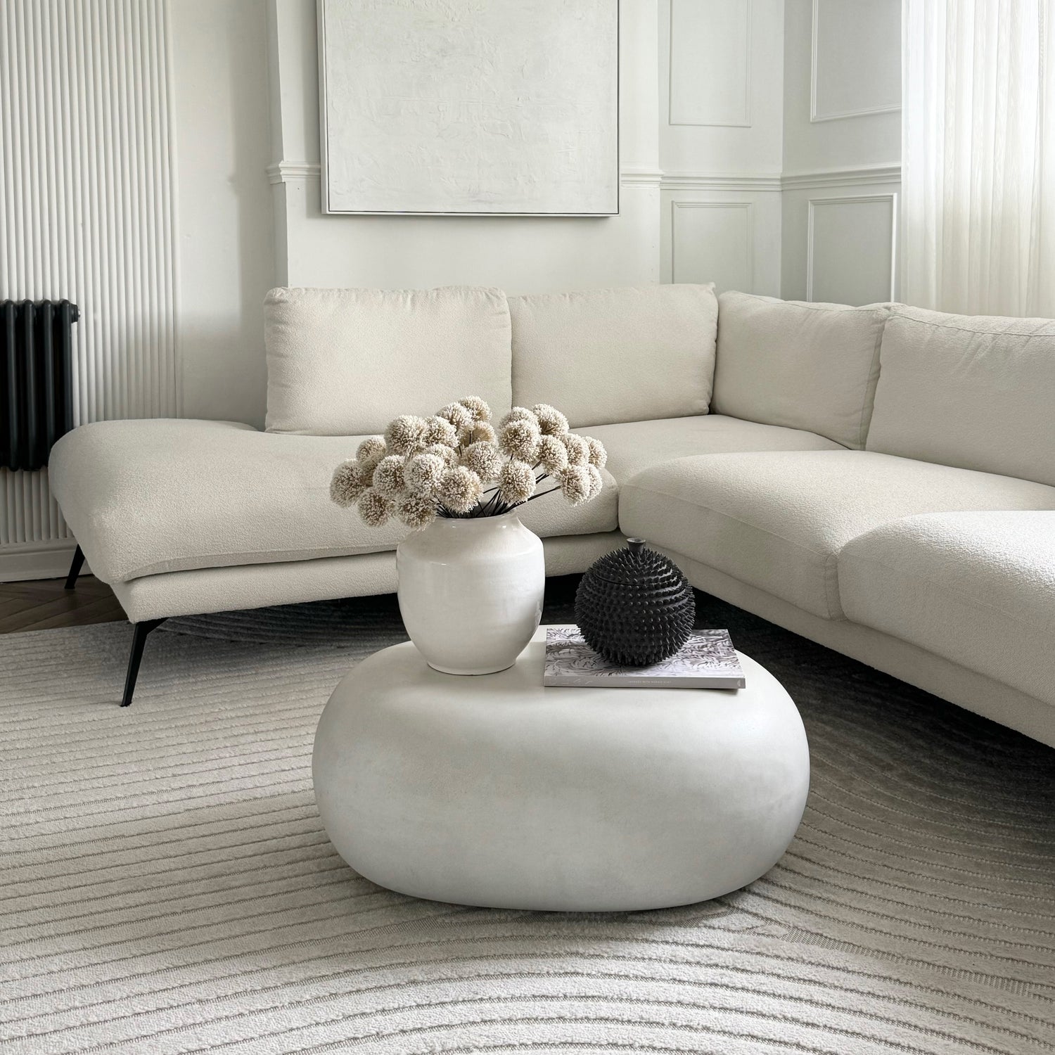 Minimal Concrete Pebble Coffee Table - Zola