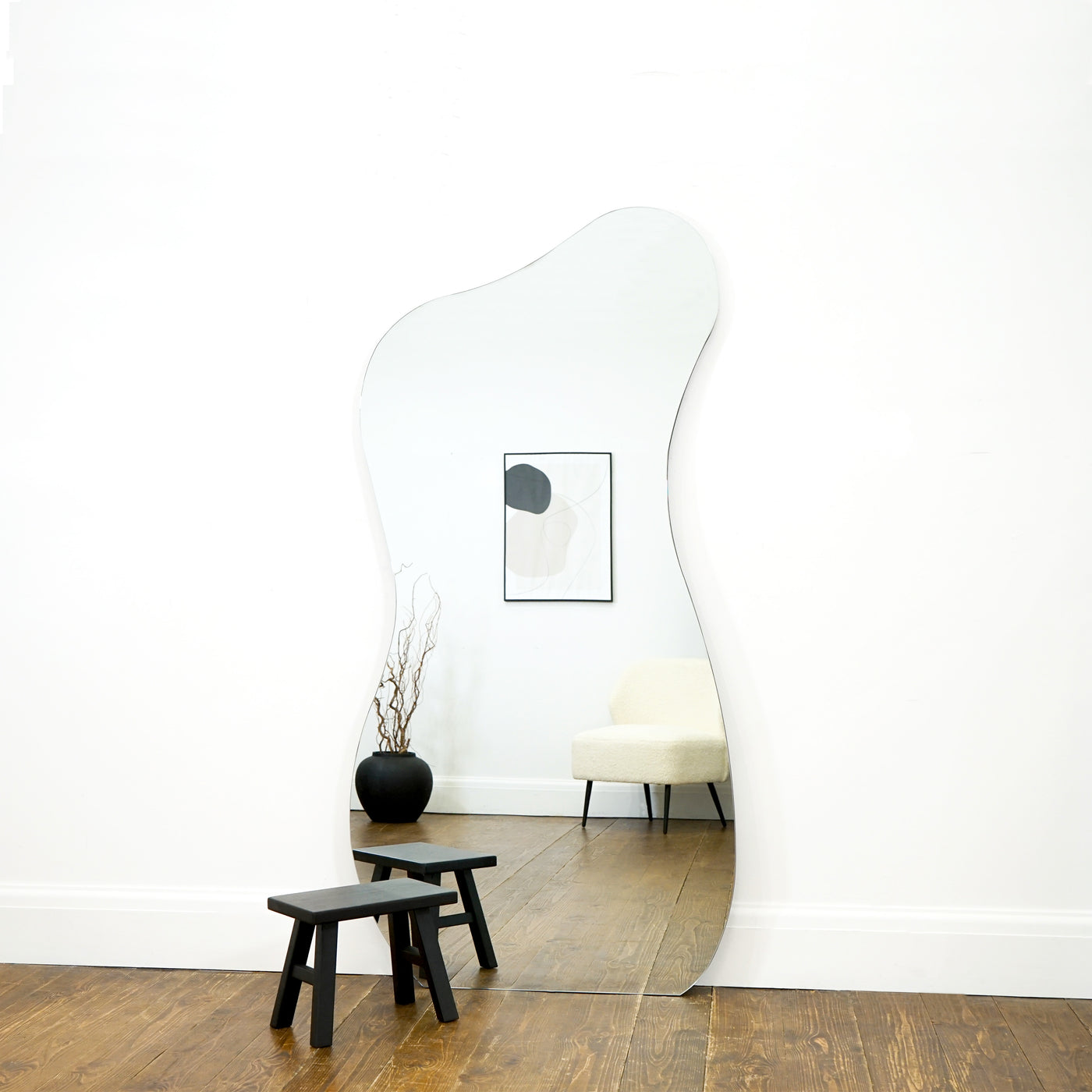 Large Frameless Full Length Pond Mirror 170cm x 80cm- Edge
