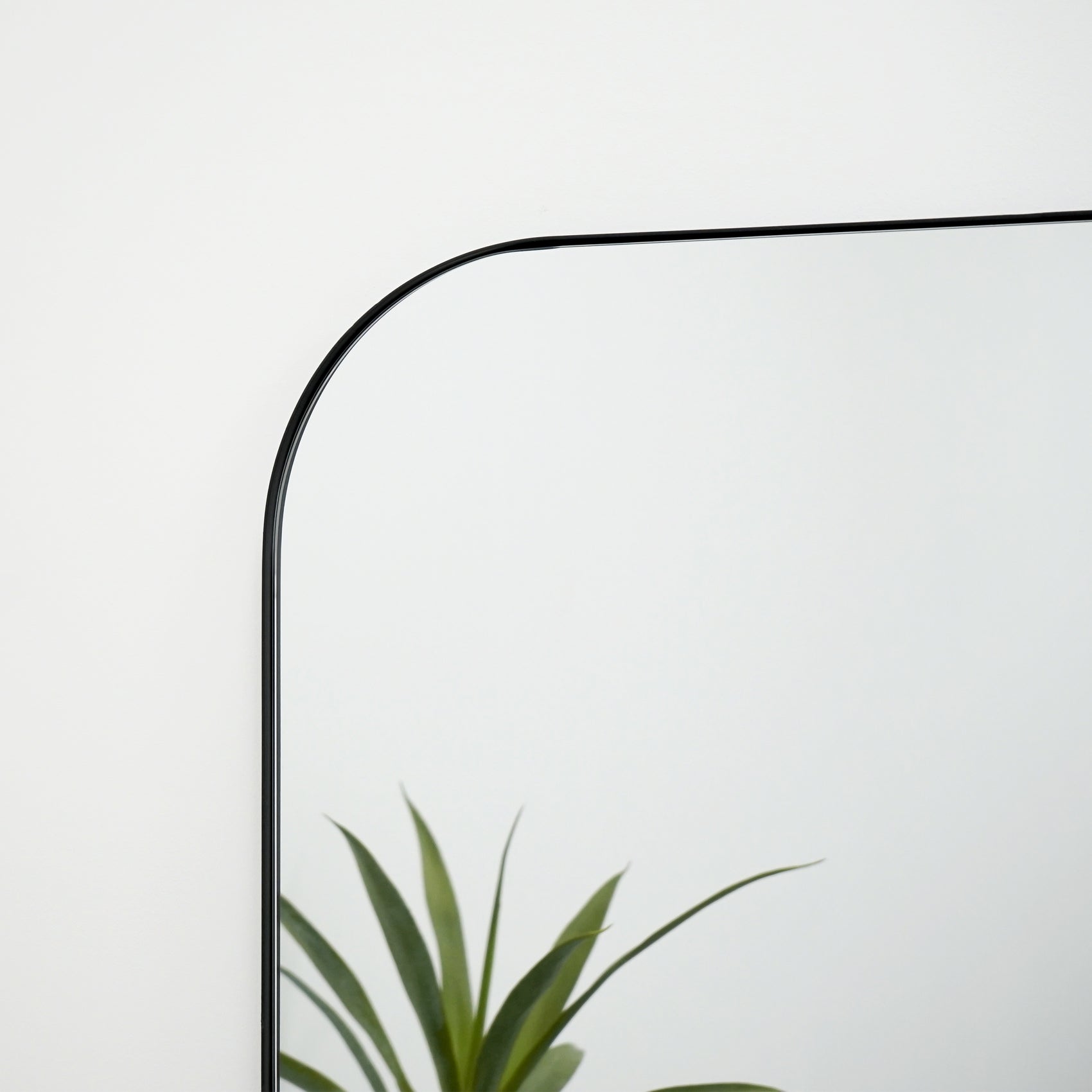 Full Length Black Curved Metal Extra Large Mirror 200cm x 120cm - Theo