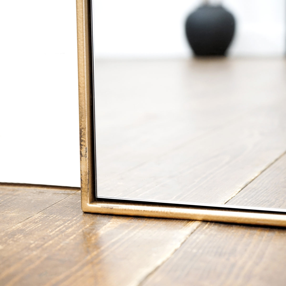 Full Length Gold Rectangular Extra Large Metal Mirror 190cm x 120cm - Theo